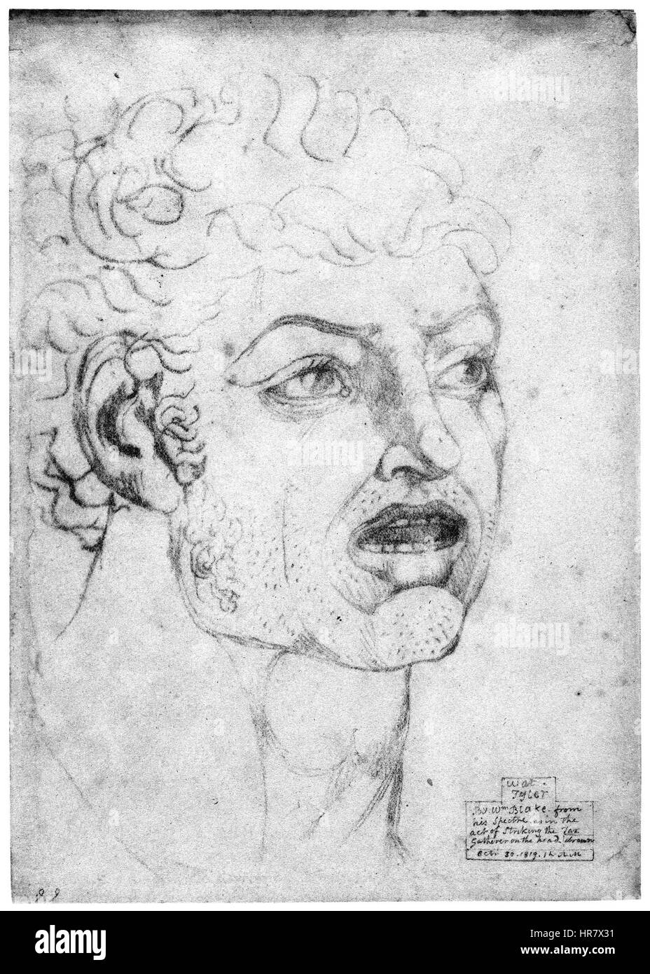 William Blake Wat Tyler-bw Stock Photo - Alamy