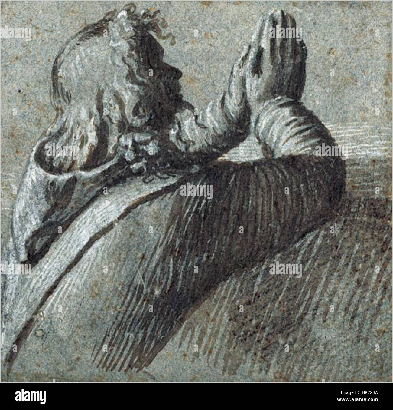 This painting by Vittore Carpaccio, titled 'Praying Man,' presents a ...