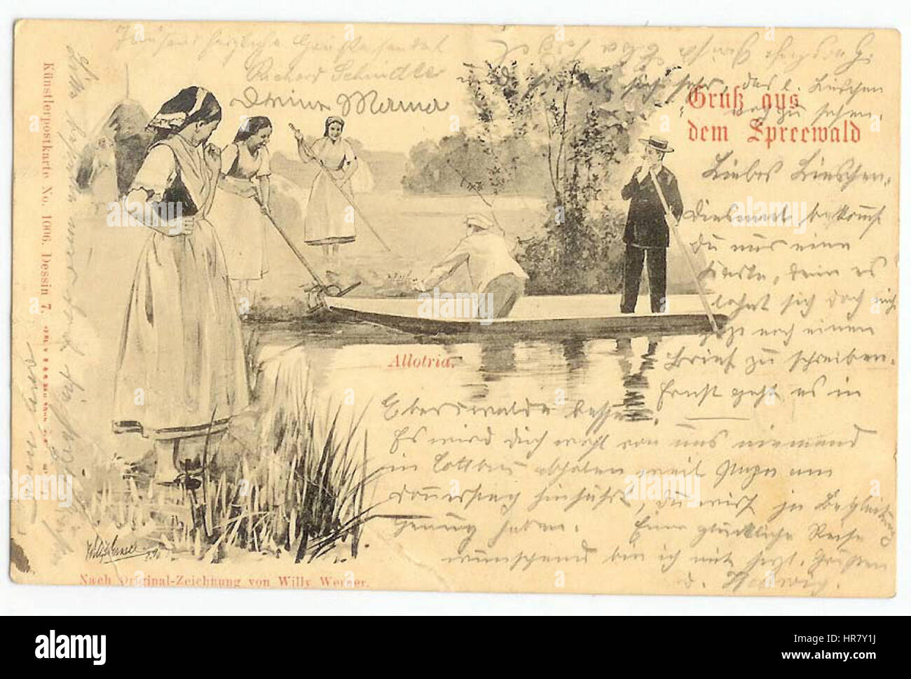 Spreewald, Postkarte, 1902i Stock Photo - Alamy