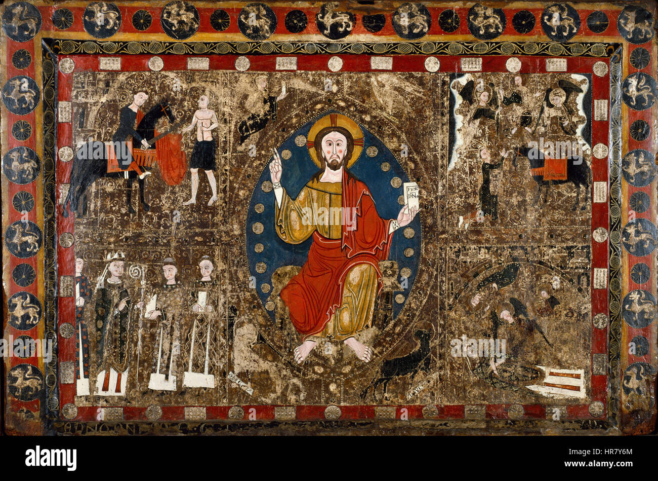 Spanish - Altar Frontal with Christ in Majesty and the Life of Saint ...