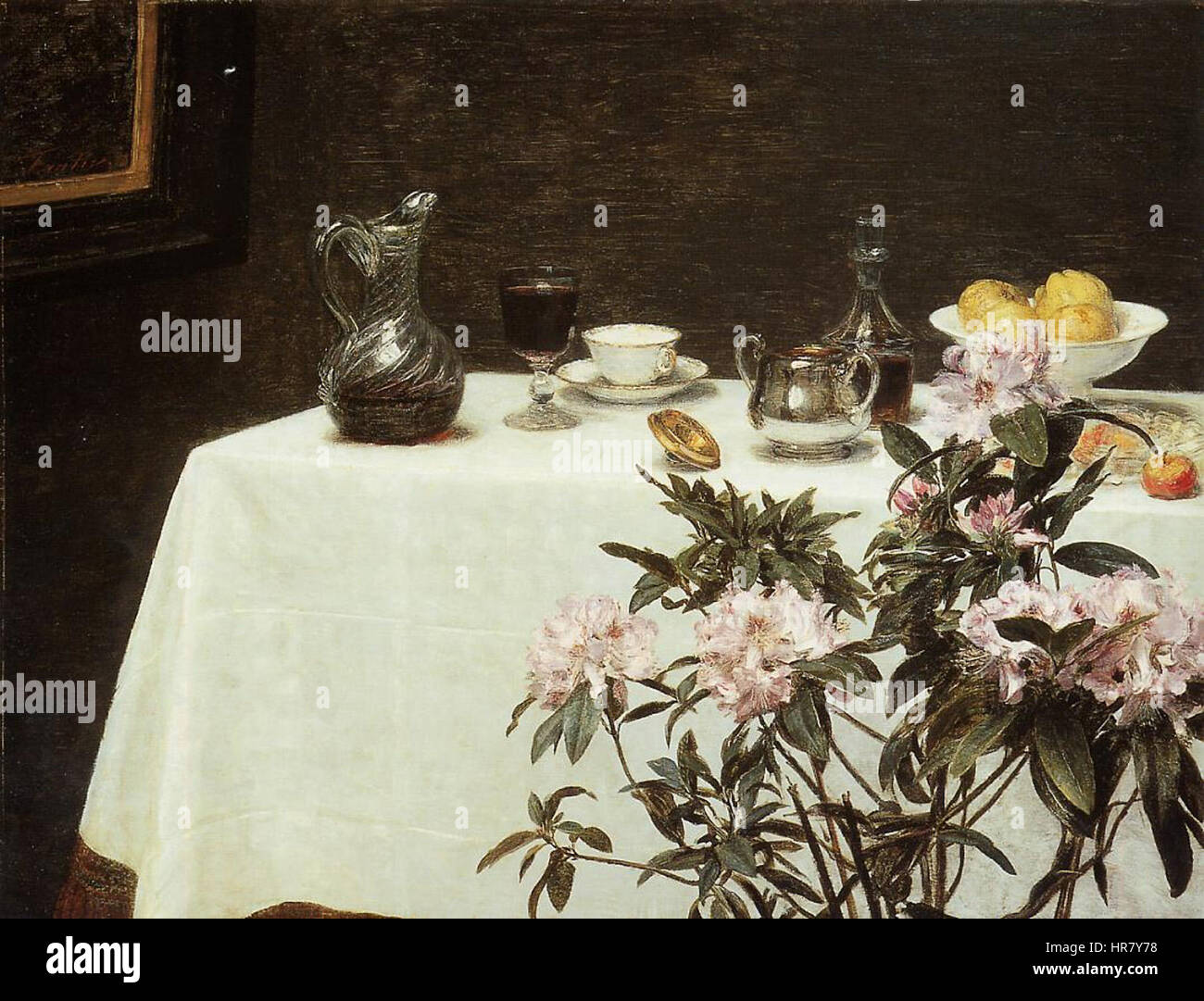 Still Life Corner of a Table by Fantin-Latour Stock Photo - Alamy