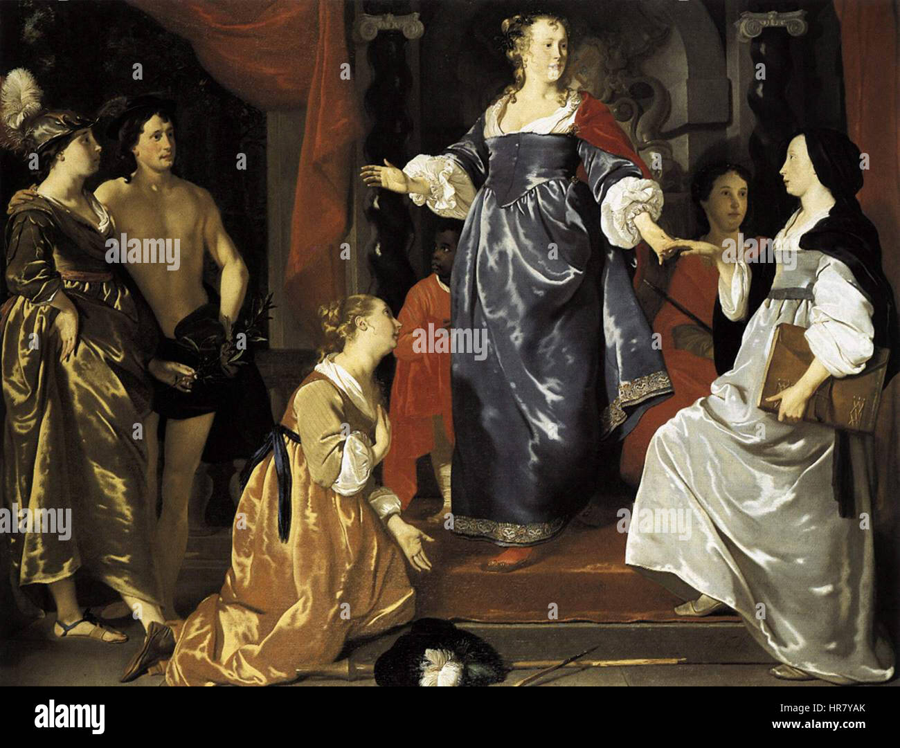 'Maid of Leiden Welcomes Nering' depicts a historical scene involving ...