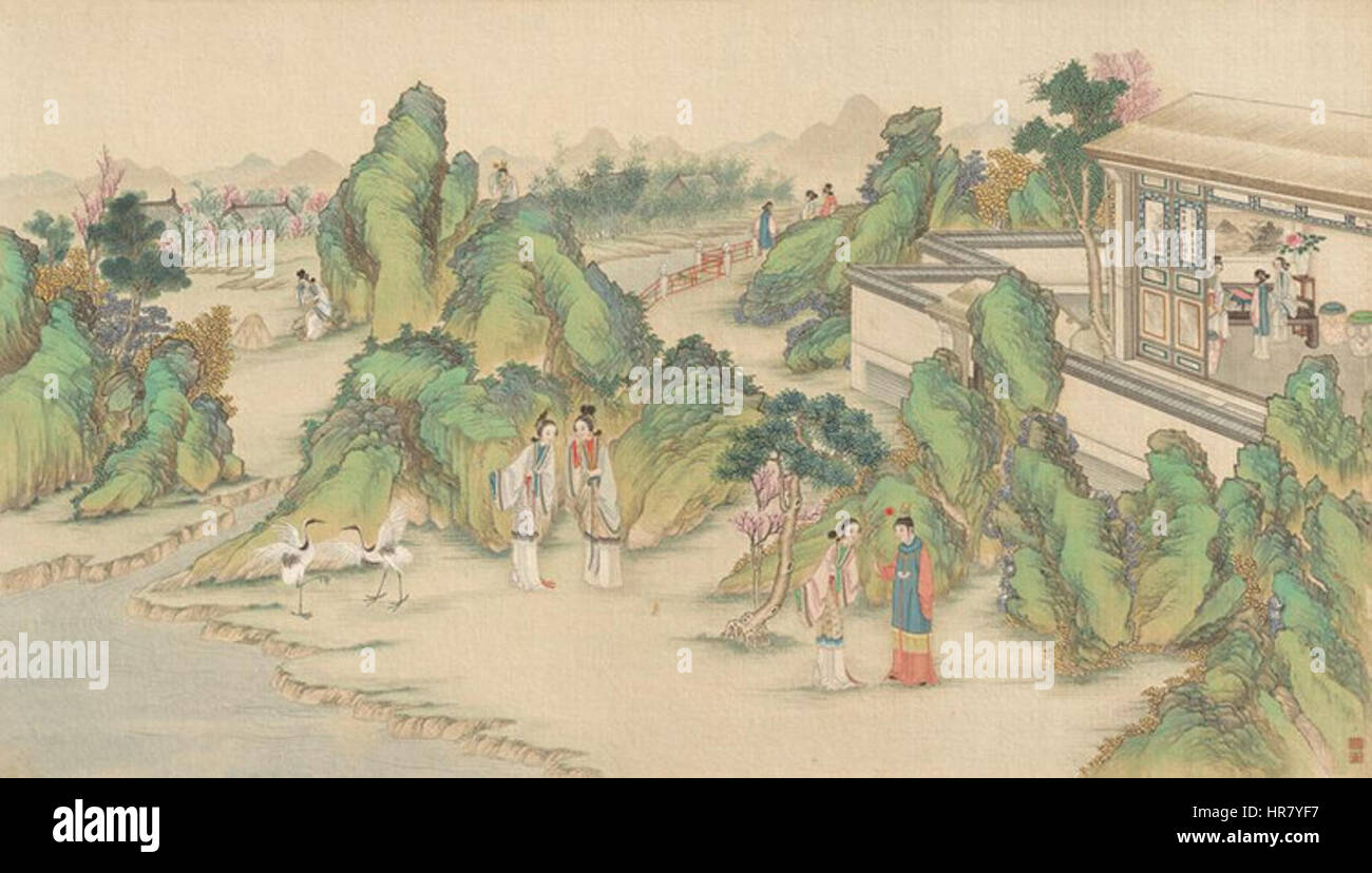 'Sun Wen Red Chamber' is a historical Chinese artwork that depicts a ...