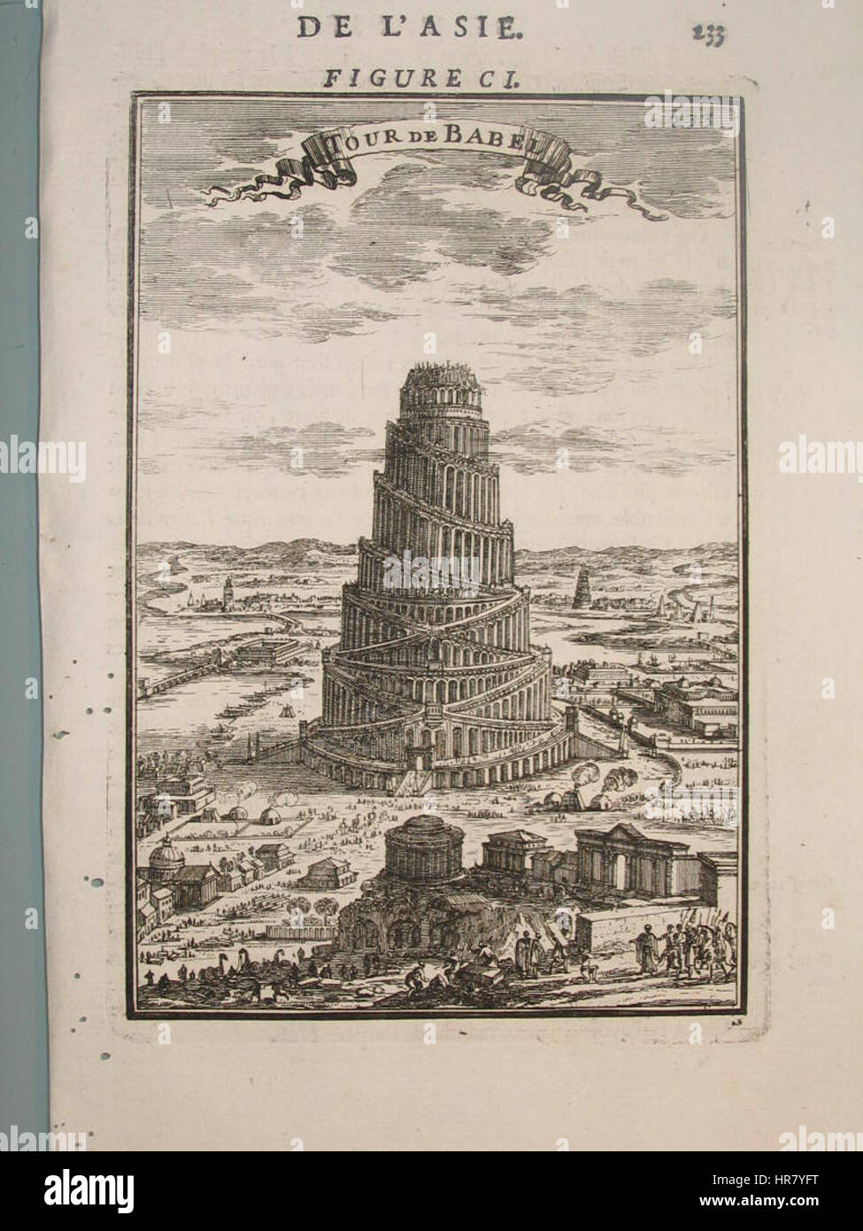 View of the Tower of Babel, Description de L'Universe (Alain Manesson ...