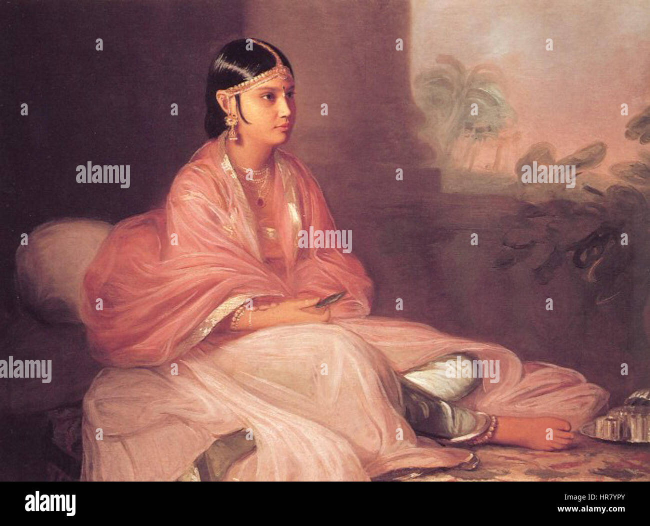 Thomas Hickey - 'An Indian Lady (Indian bibi Jemdanee)' Stock Photo - Alamy