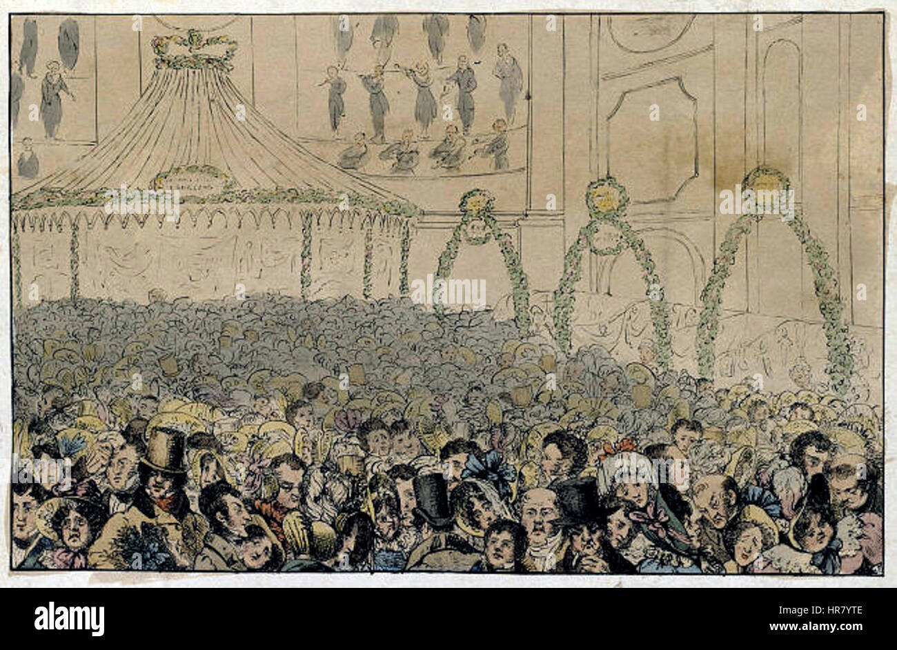 Theatre audience 18-19th century Stock Photo - Alamy