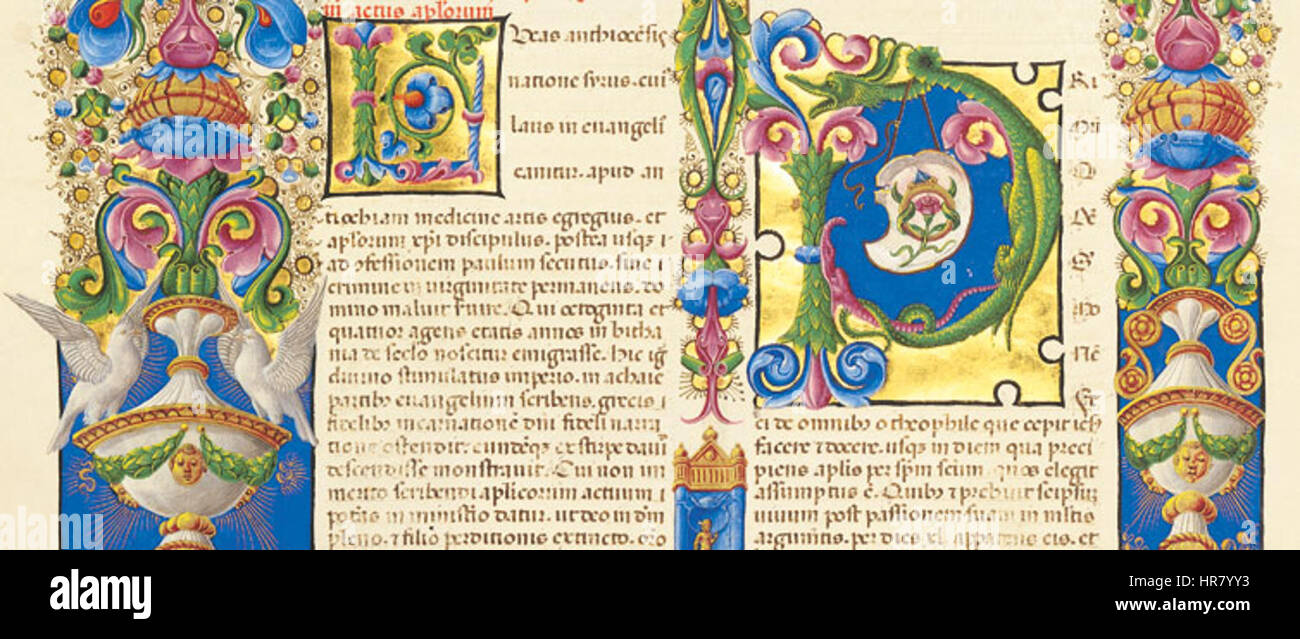 Taddeo crivelli, bibbia di borso d'este 22 Stock Photo - Alamy