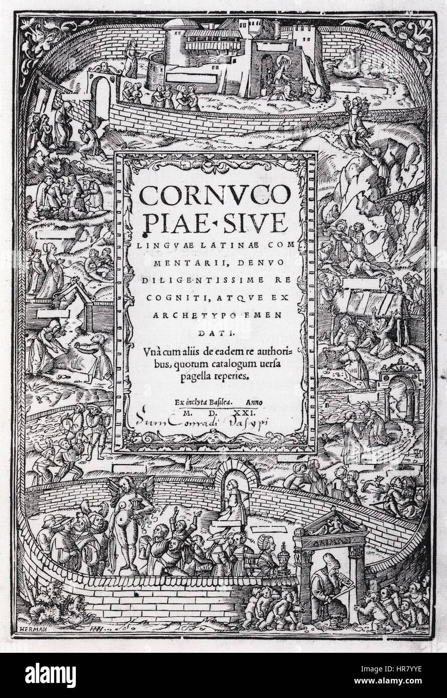 Tabula Cebetis B, woodcut after Hans Holbein the Younger Stock Photo ...