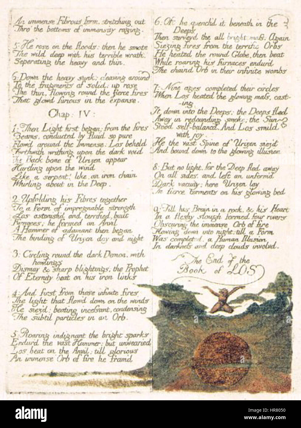 'The Book of Los' Plate 5 is part of a series by William Blake ...