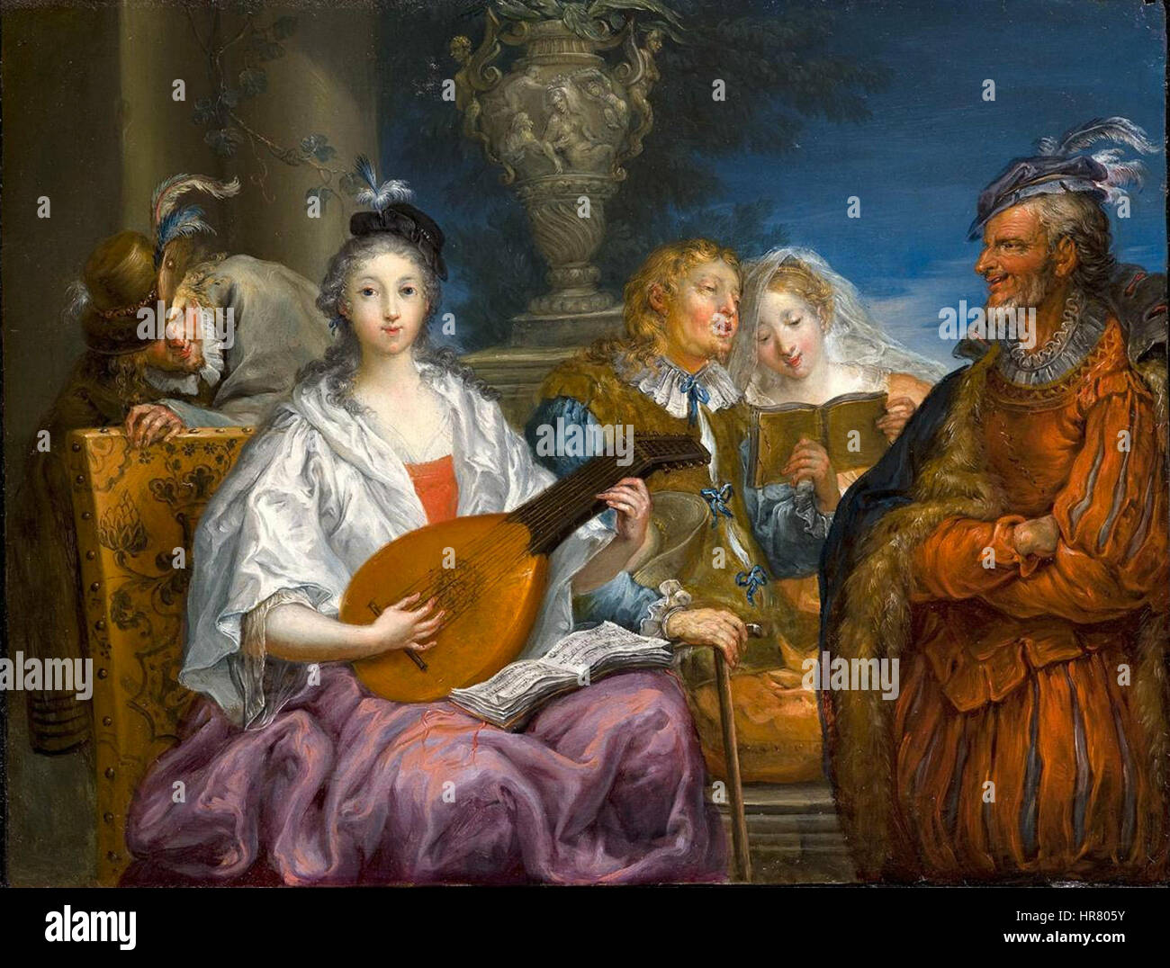 The Concert by Johann Georg Platzer Stock Photo - Alamy