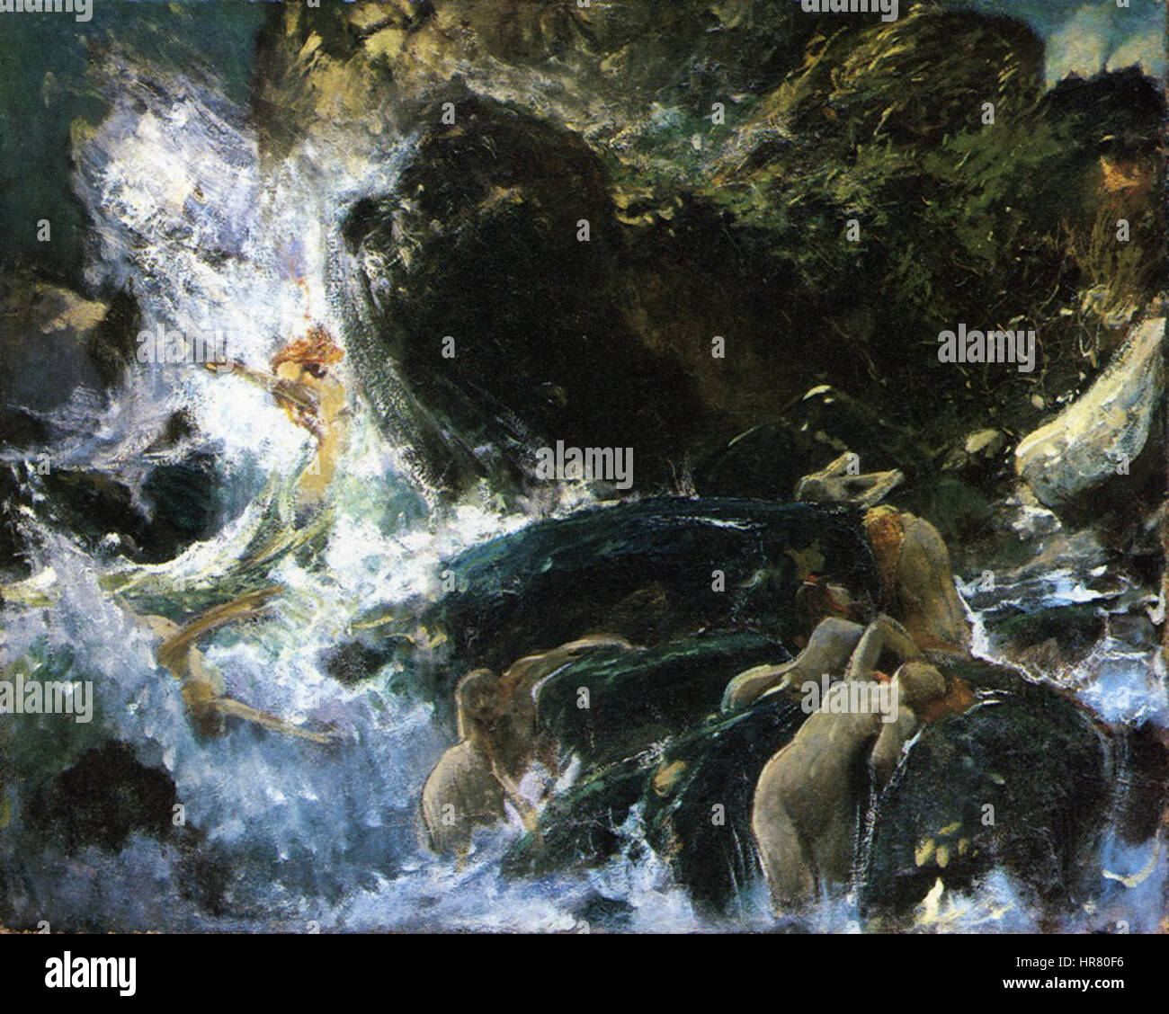 The Rhinemaidens c1883 Hans Makart Stock Photo - Alamy