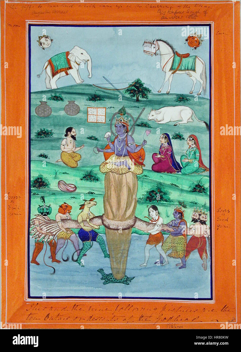 The Tortoise Avatar of Vishnu- Churning of the Milky Ocean (6125139478 ...
