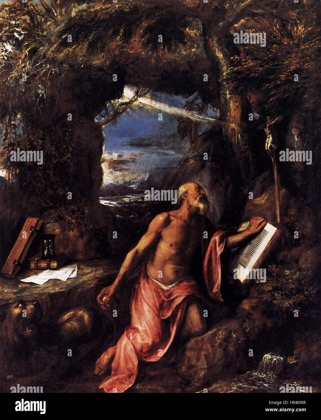 'St. Jerome' by Titian is a Renaissance portrait of the saint in a ...