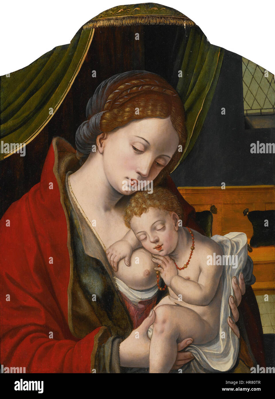 WORKSHOP OF PIETER COECKE VAN AELST VIRGIN AND CHILD Stock Photo - Alamy