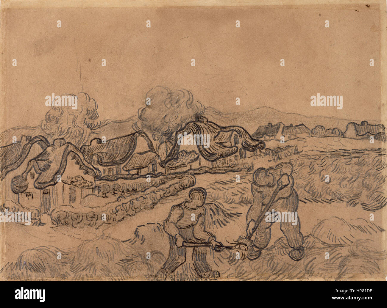 Vincent van Gogh - Landscape with Houses and Two Diggers - F1594r ...