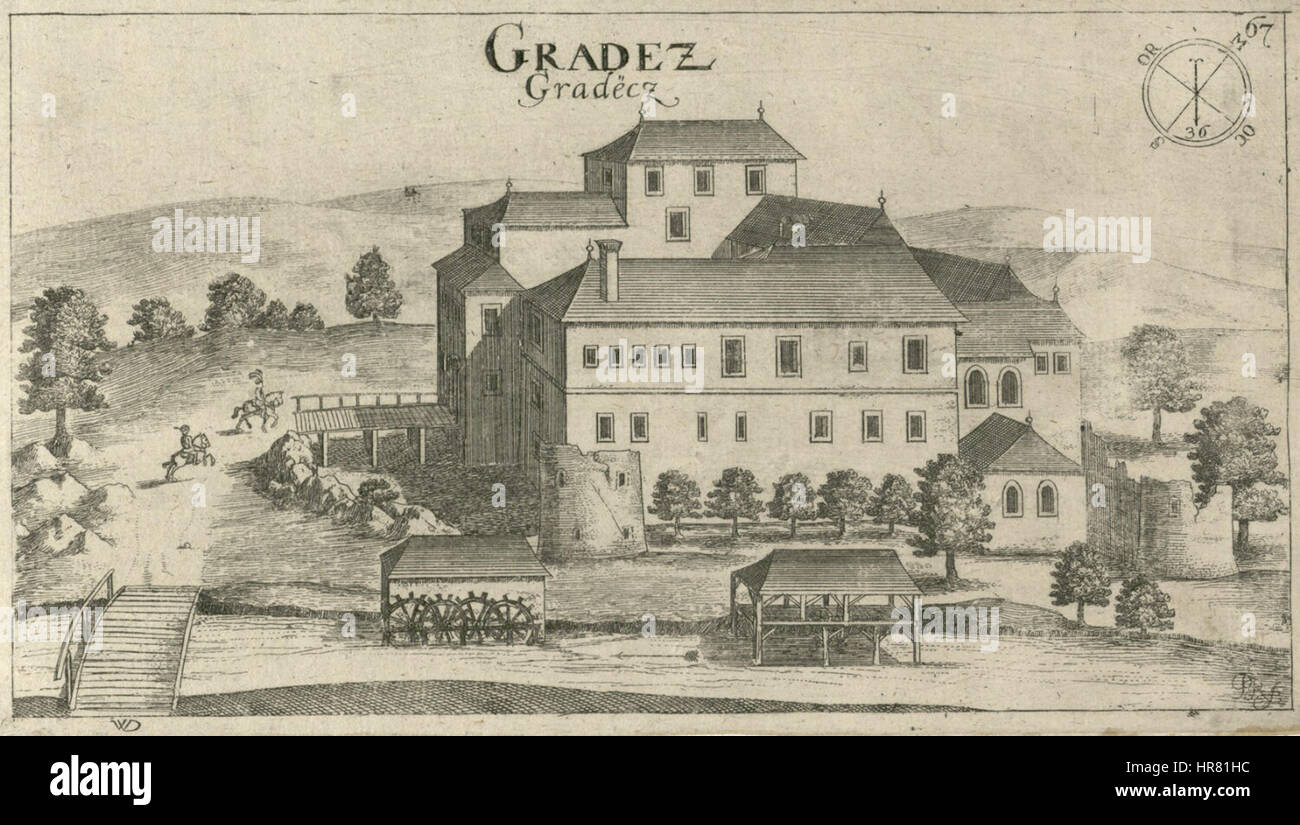 Valvasor - Grad Gradac Stock Photo - Alamy