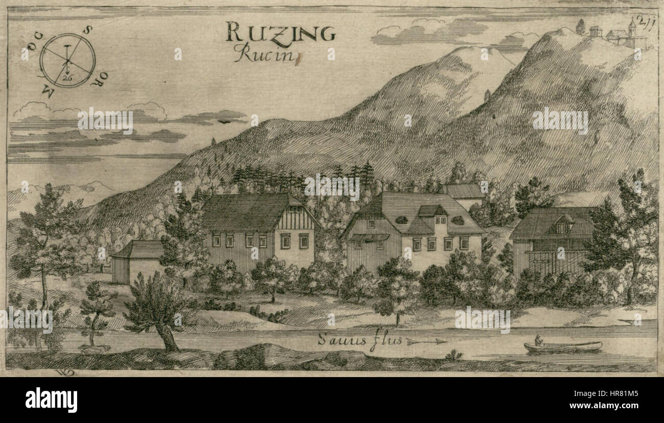 Valvasor’s depiction of Dvorec Rocen highlights the elegance of this ...