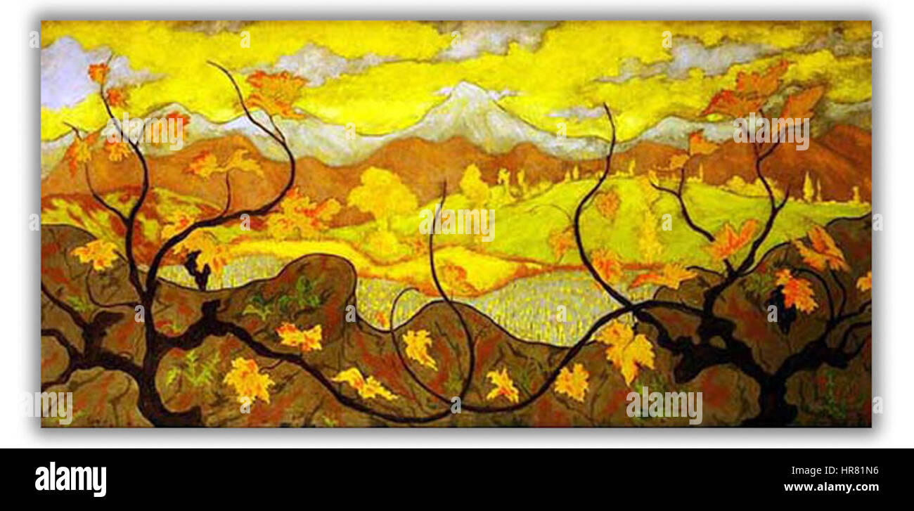 Paul Ranson's 'Vines c1902' is a symbolist painting from the early 20th ...