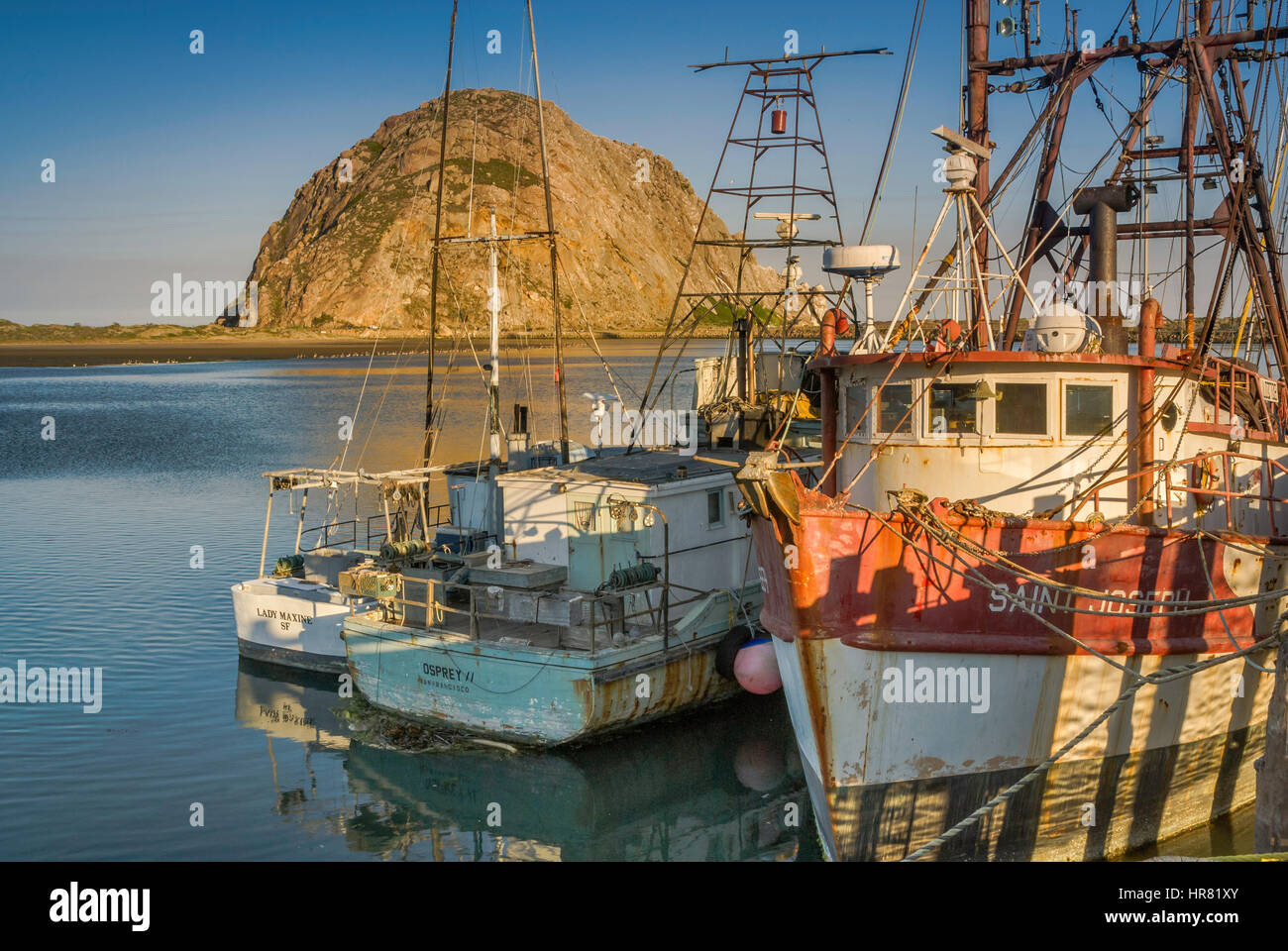 Morro bay morro rock harbour hi-res stock photography and images - Alamy