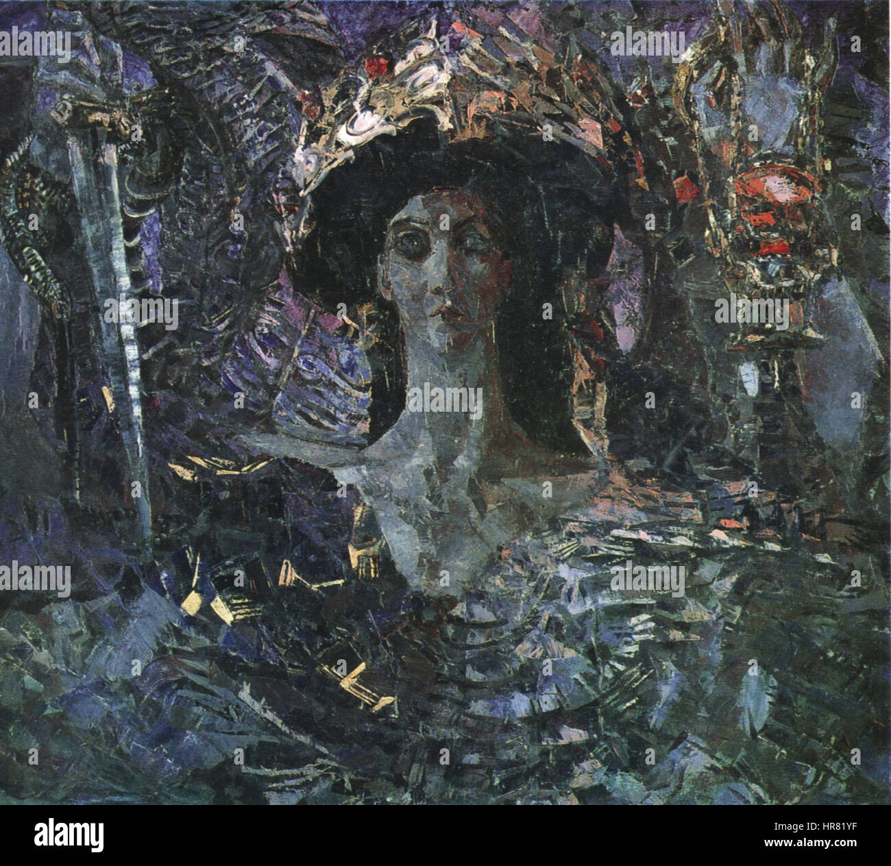 'Azrail' by Mikhail Vrubel depicts the angel of death, Azrail, in a ...