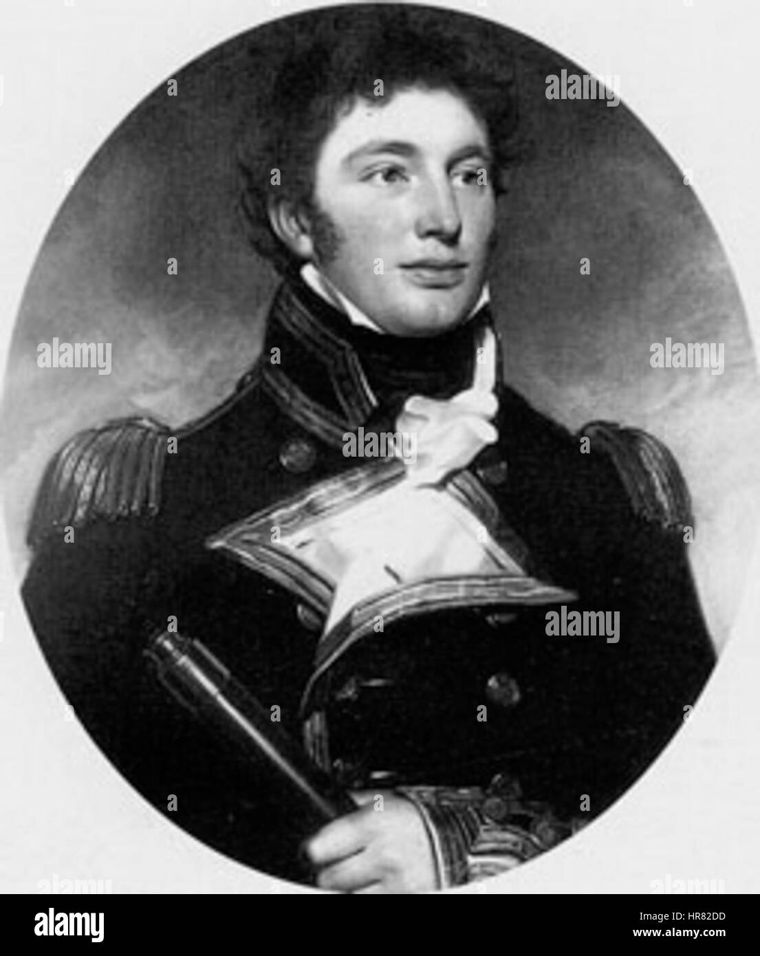 The portrait of William Hoste, a prominent British naval officer ...