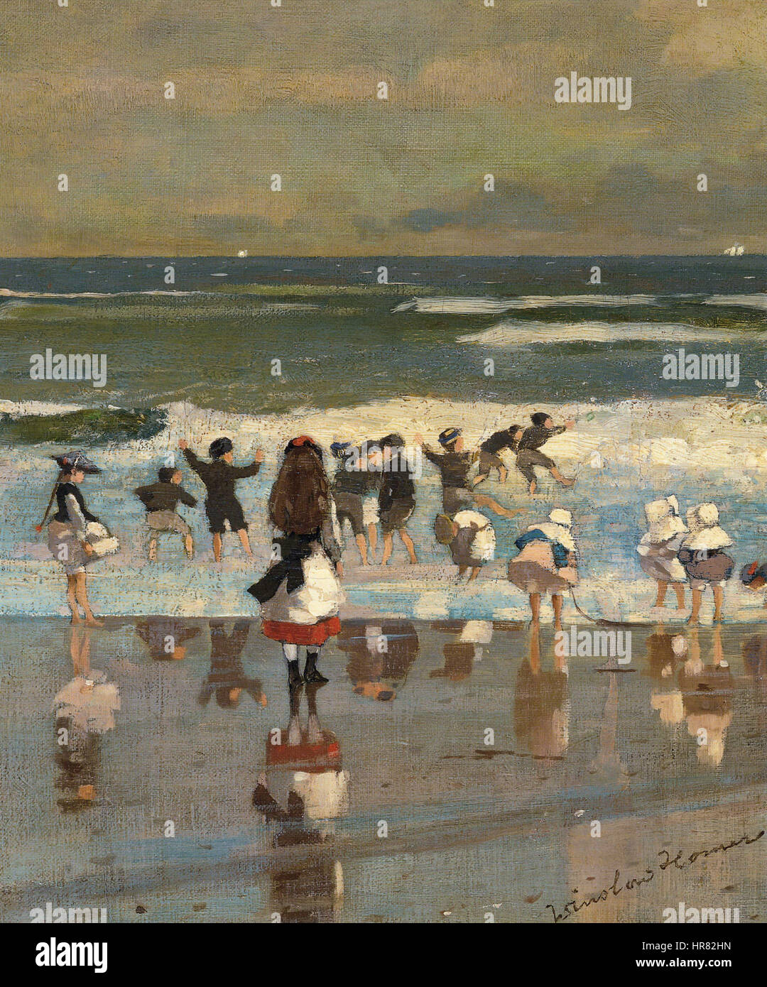 Winslow Homer - Beach scene Stock Photo - Alamy