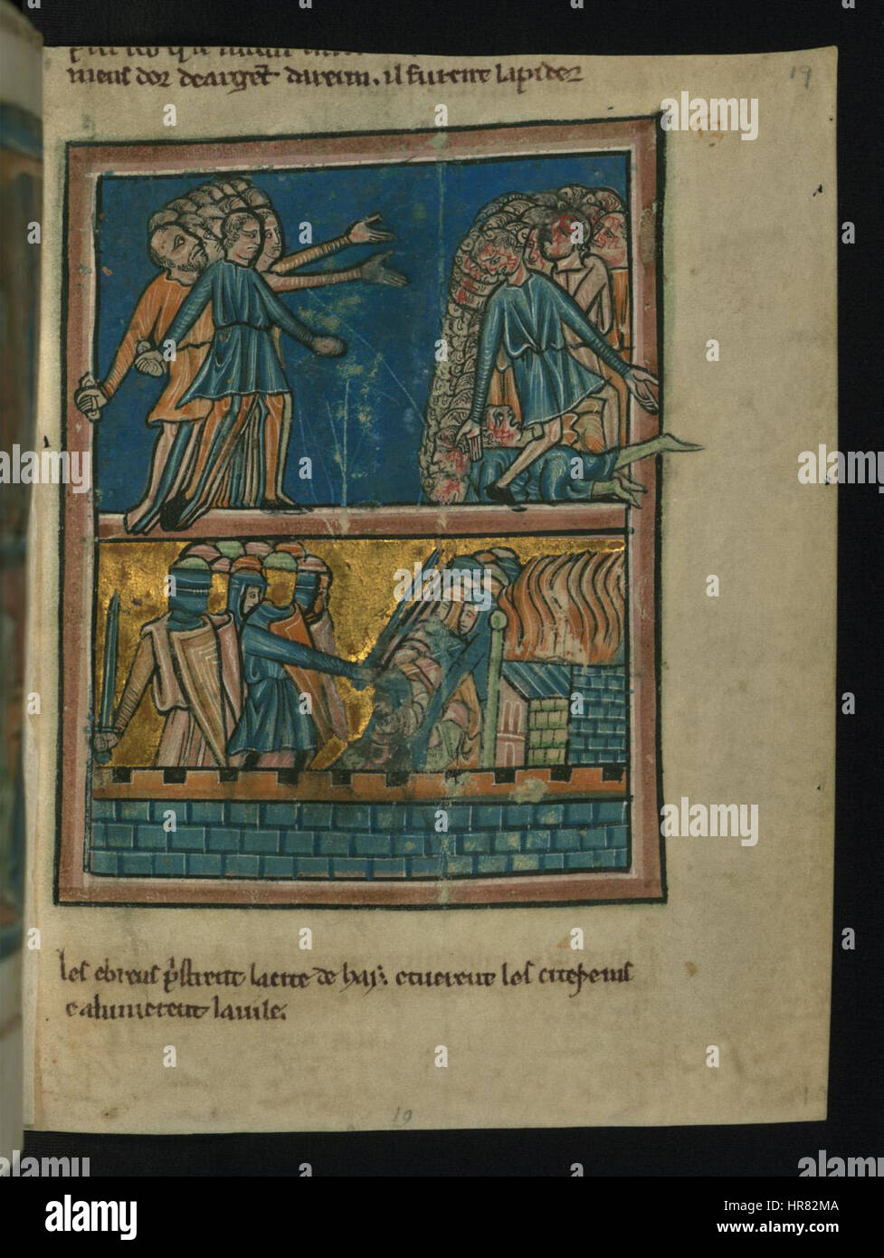 William de Brailes - Top - The Stoning of Achan (Joshua 7 -25 ...