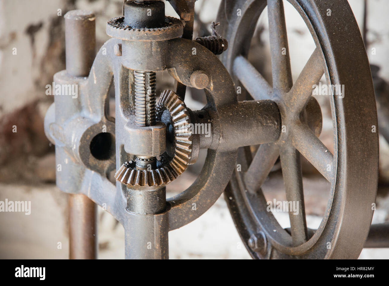 Cogs and inner workings of the Cheddleton Flint Mill, Staffordshire ...