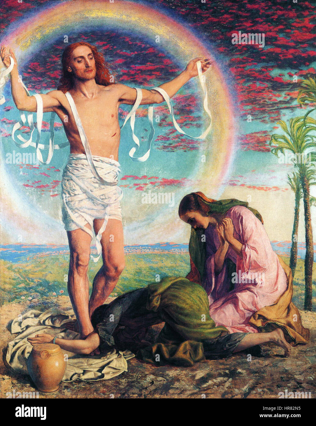 'Christ And The Two Marys' by William Holman Hunt depicts a moment from ...