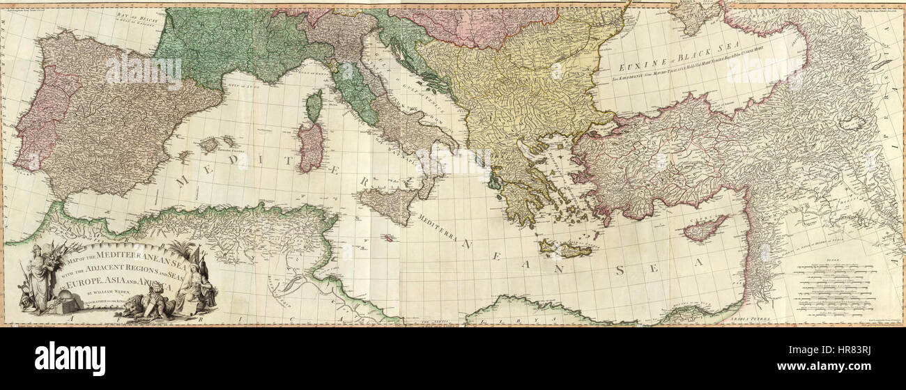 Mediterranean sea map hi-res stock photography and images - Alamy