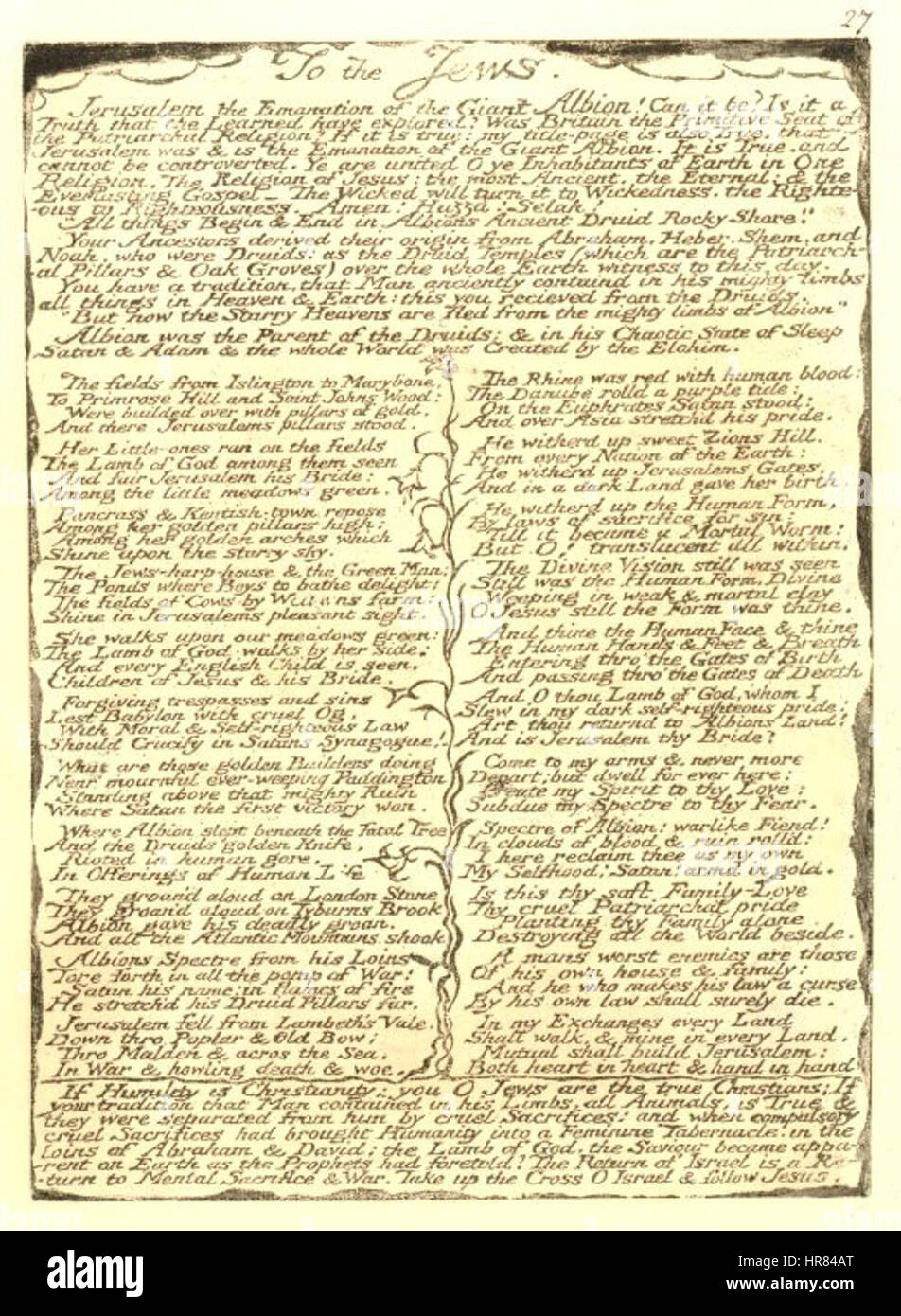 William Blake, Plate 27 Jerusalem (copy A Stock Photo - Alamy
