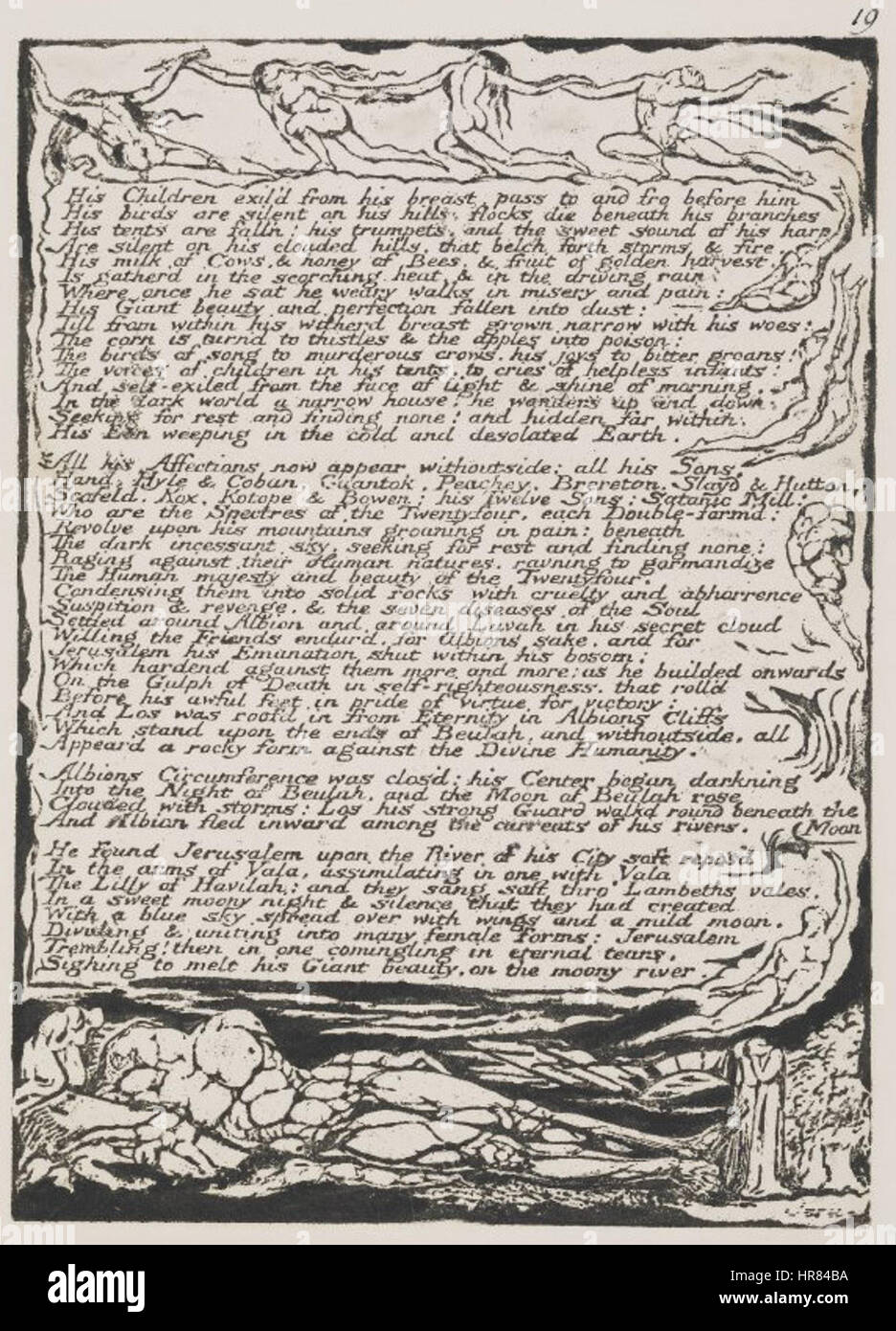William Blake, Plate 19 Jerusalem (copy A Stock Photo - Alamy