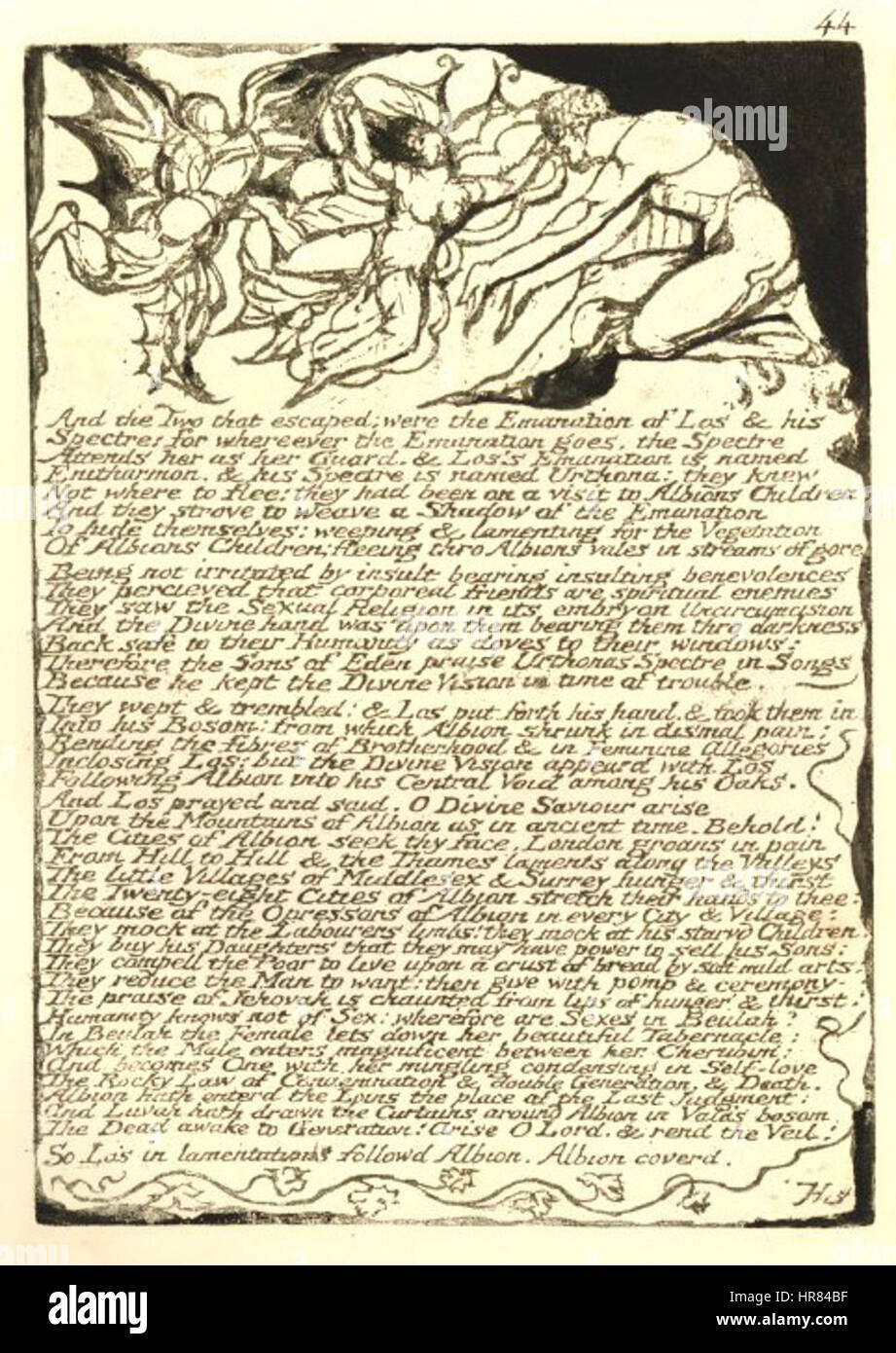 William Blake’s Plate 44 from Jerusalem (copy A) is a key work in his ...