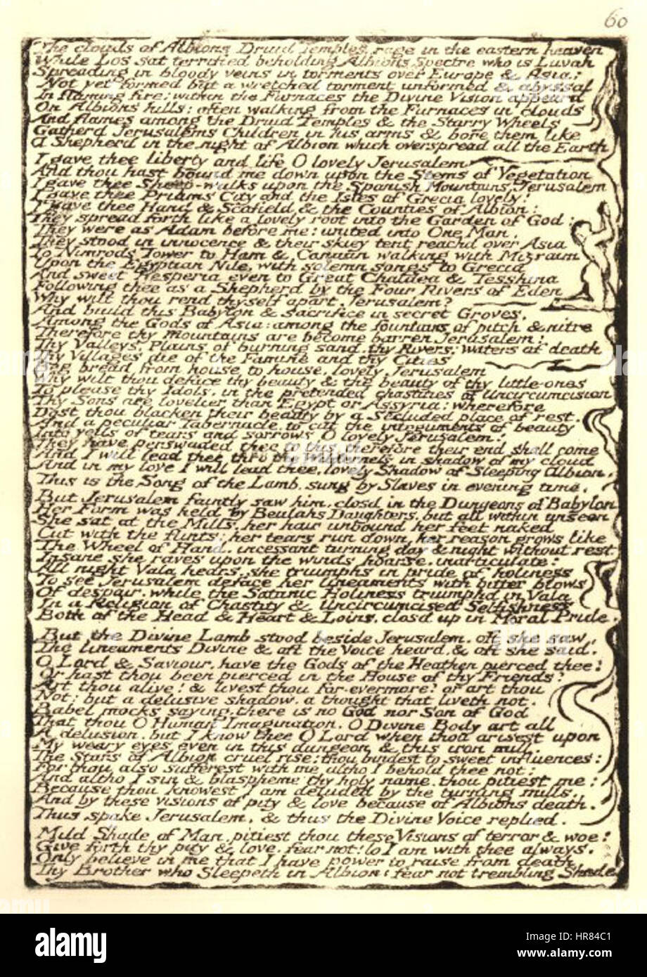 William Blake, Plate 60 Jerusalem (copy A Stock Photo - Alamy