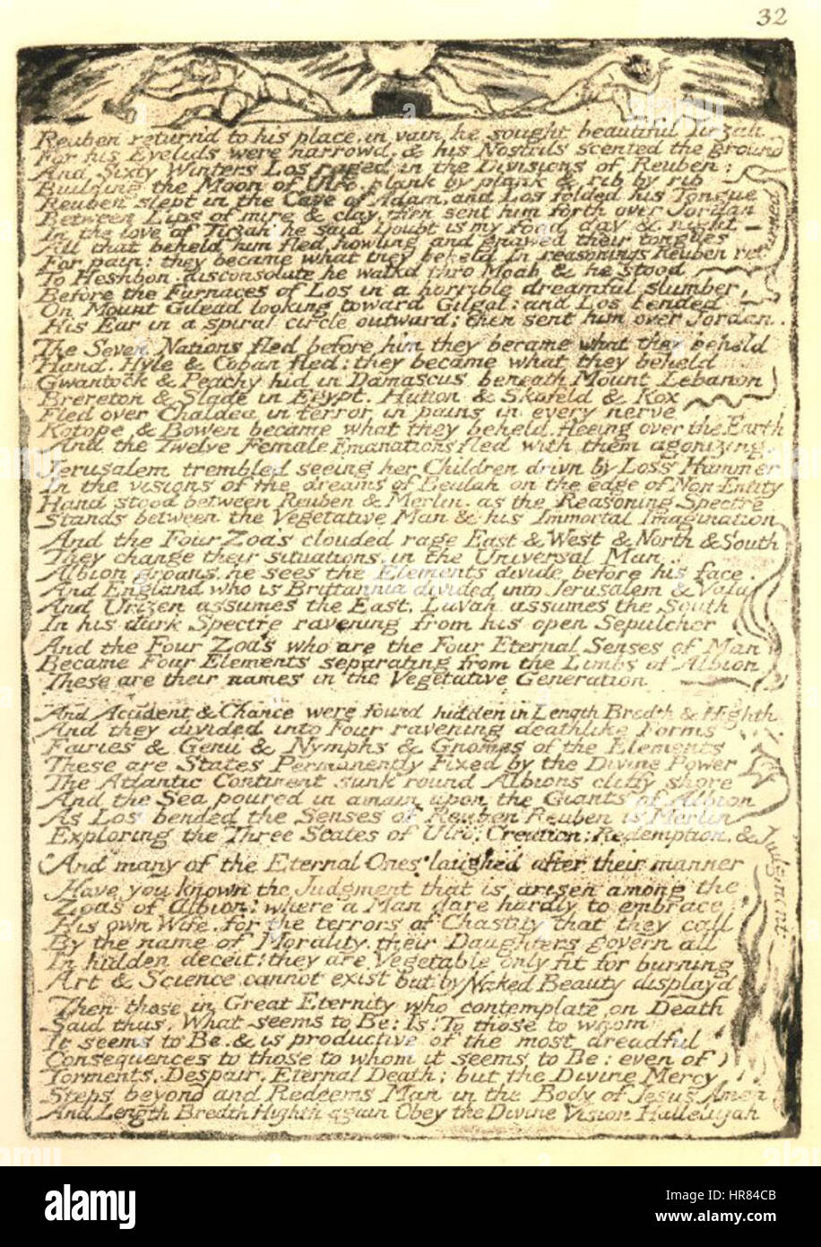 William Blake, Plate 32 Jerusalem (copy A Stock Photo - Alamy
