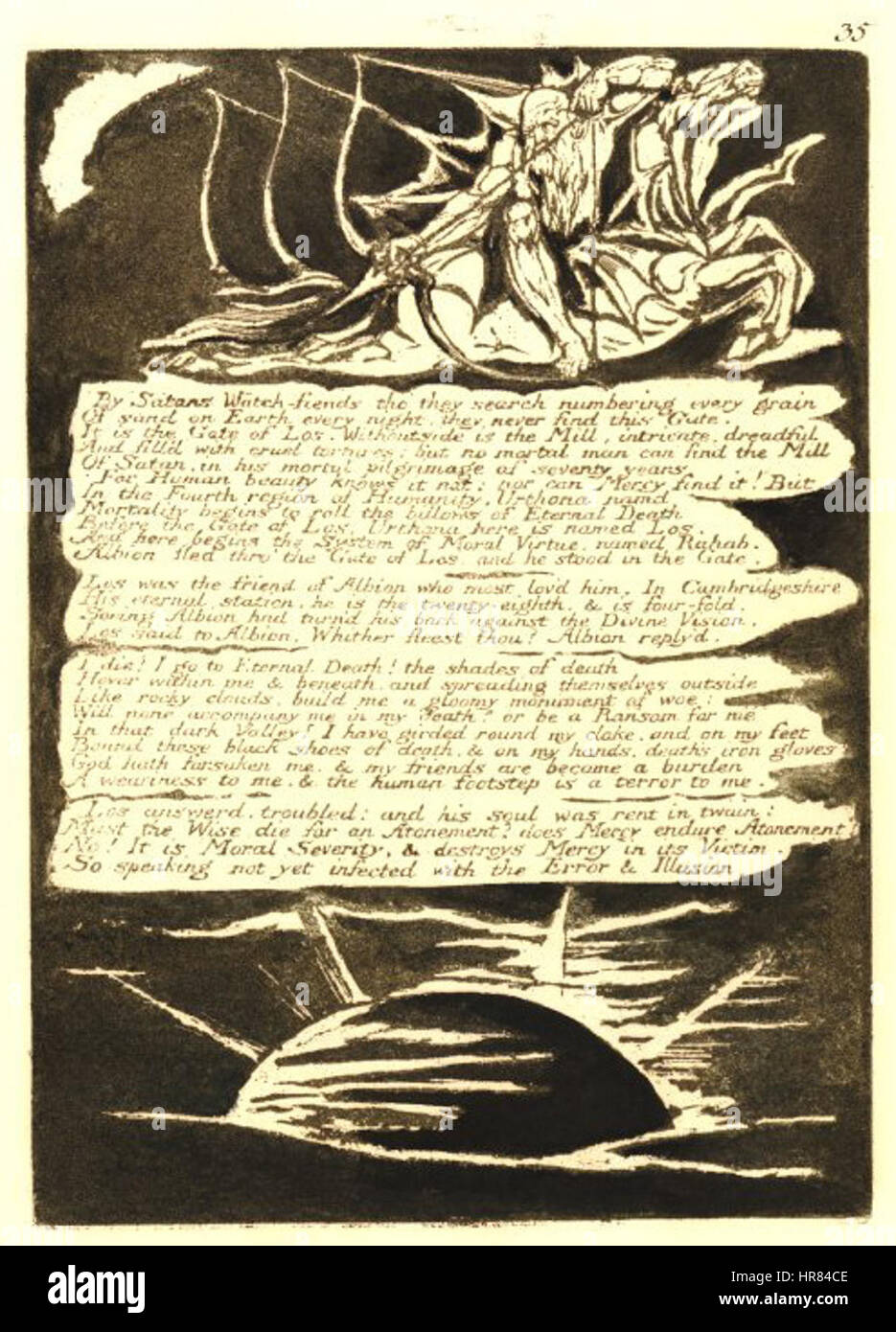 William Blake, Plate 35 Jerusalem (copy A Stock Photo - Alamy