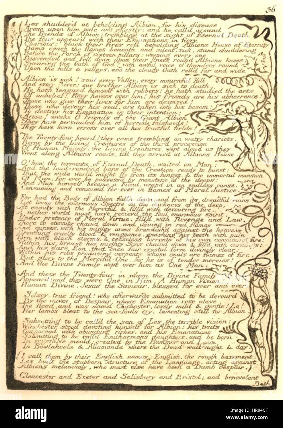 William Blake, Plate 36 Jerusalem (copy A Stock Photo - Alamy