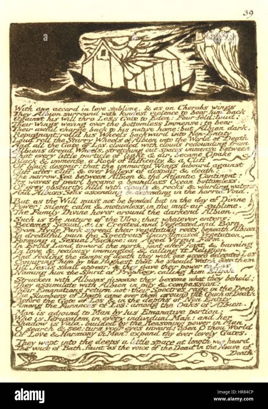 William Blake, Plate 39 Jerusalem (copy A Stock Photo - Alamy