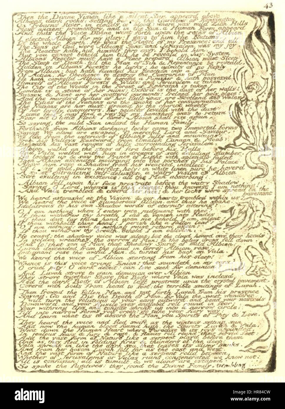 William Blake, Plate 43 Jerusalem (copy A Stock Photo - Alamy