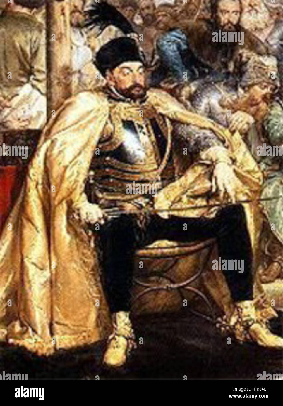 The painting 'Stefan Batory pod Pskowem' depicts the moment of the military campaign led by King ...