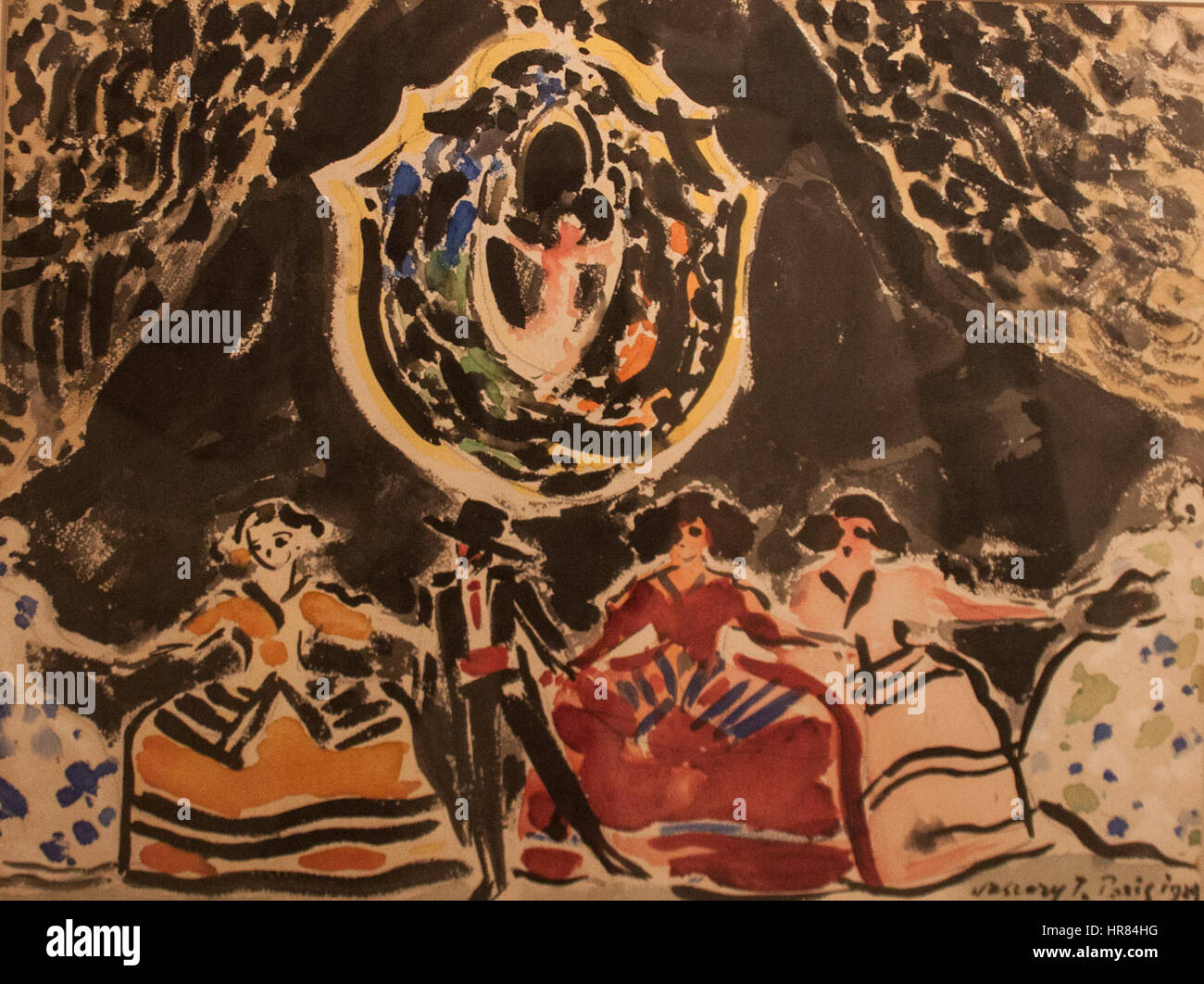 Vaszary's 'Theatre in Spain' captures the vibrant atmosphere of Spanish ...