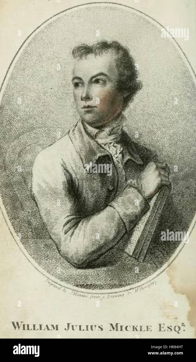 William Julius Mickle Stock Photo - Alamy