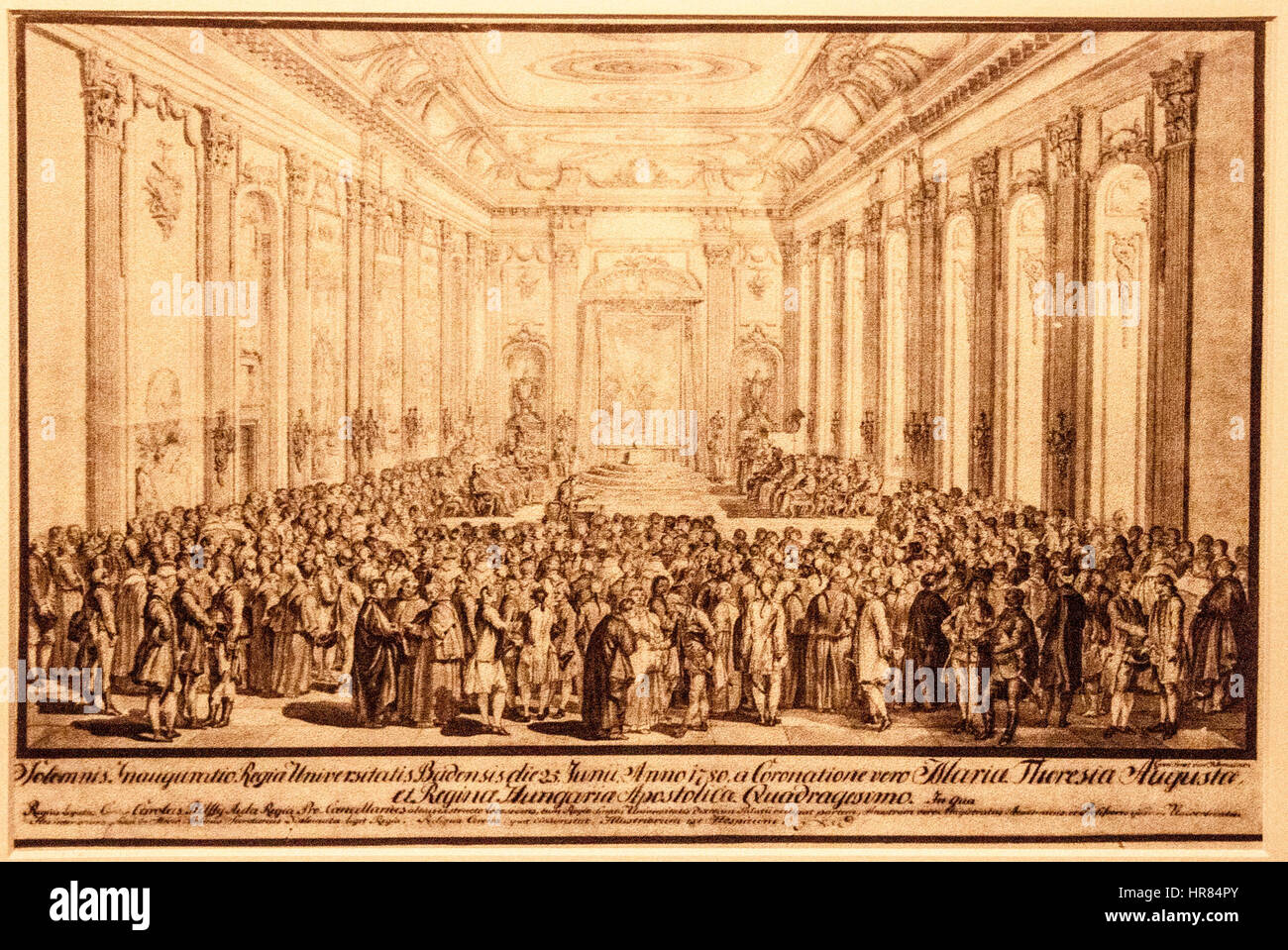 University opening ceremony in the state room of Buda palace, 25 June ...