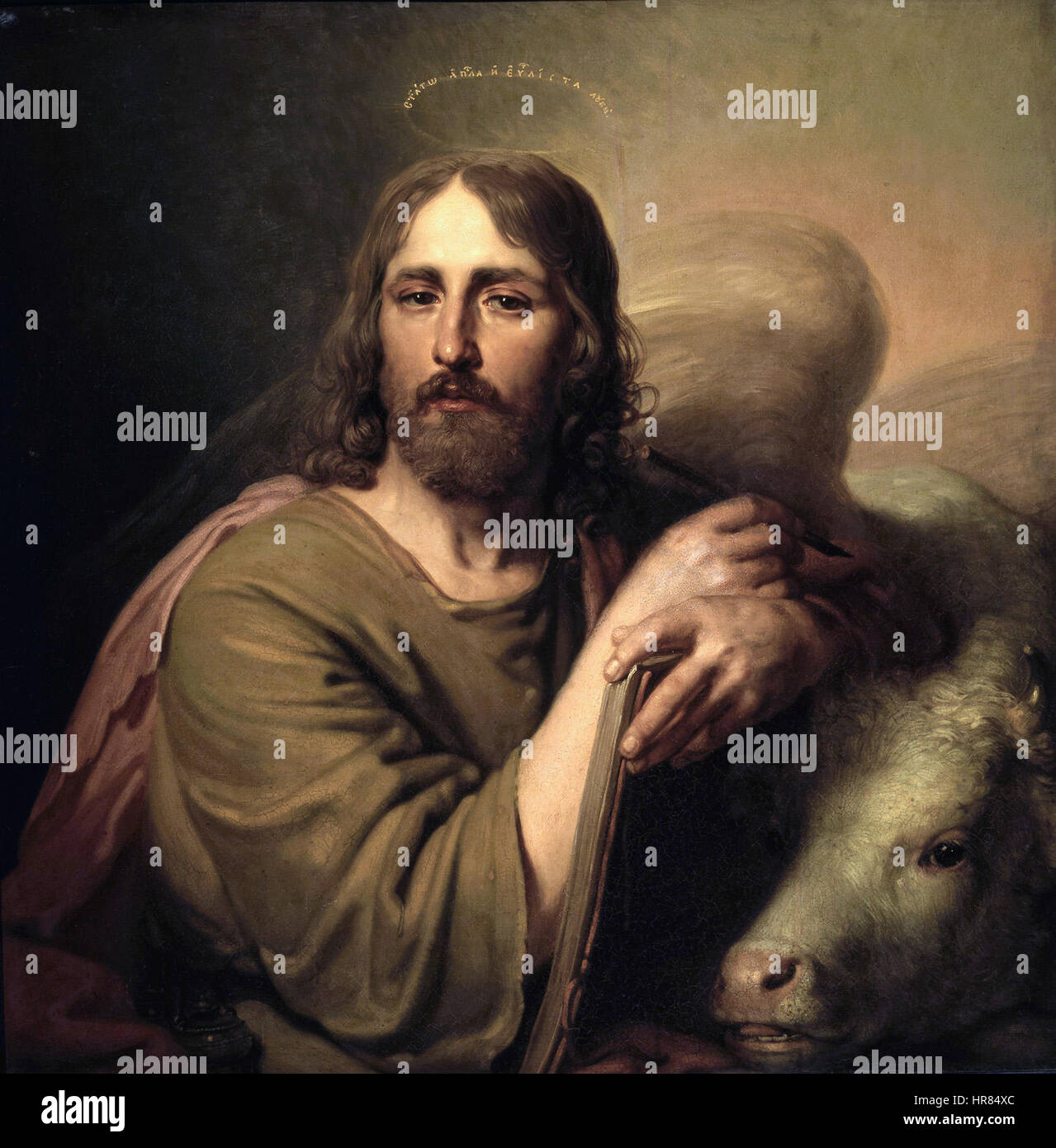 'St Luke the Evangelist' depicts the traditional iconography of St ...