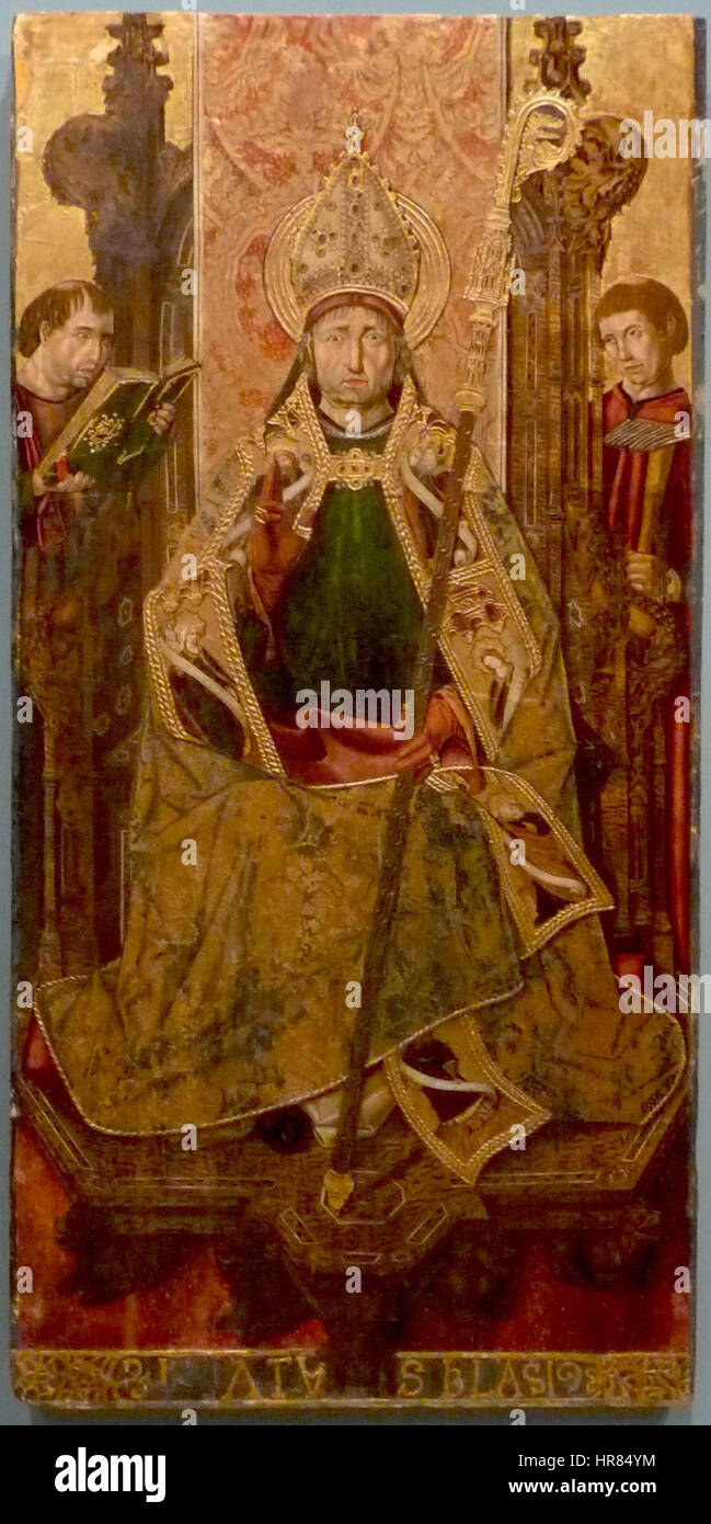The artwork 'San Blas' in the Zaragoza Museum depicts the patron saint ...