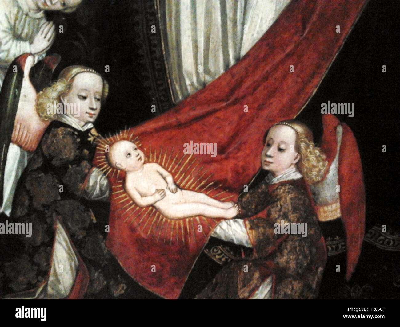 Wolgemut Adoration of the Child (detail Stock Photo - Alamy