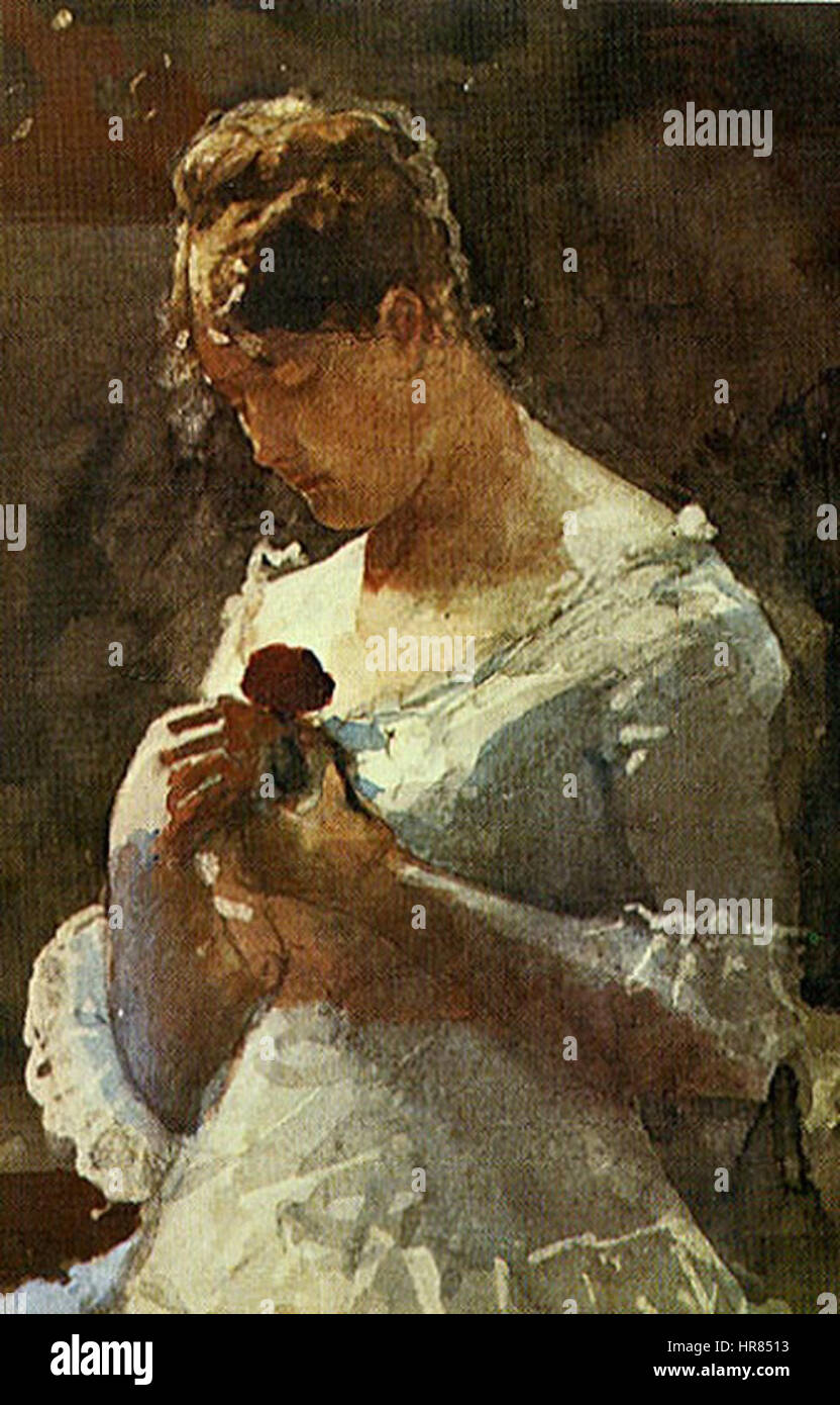 Winslow Homer - Woman with a Rose (1879 Stock Photo - Alamy