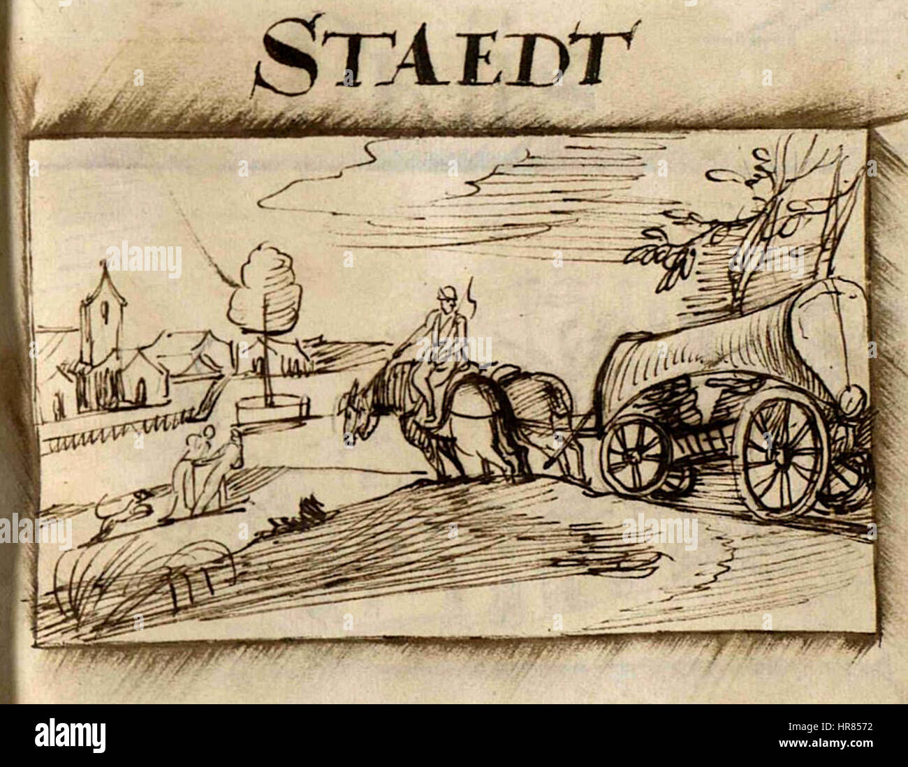 Staedt by Jean Bertels 1597 Stock Photo - Alamy