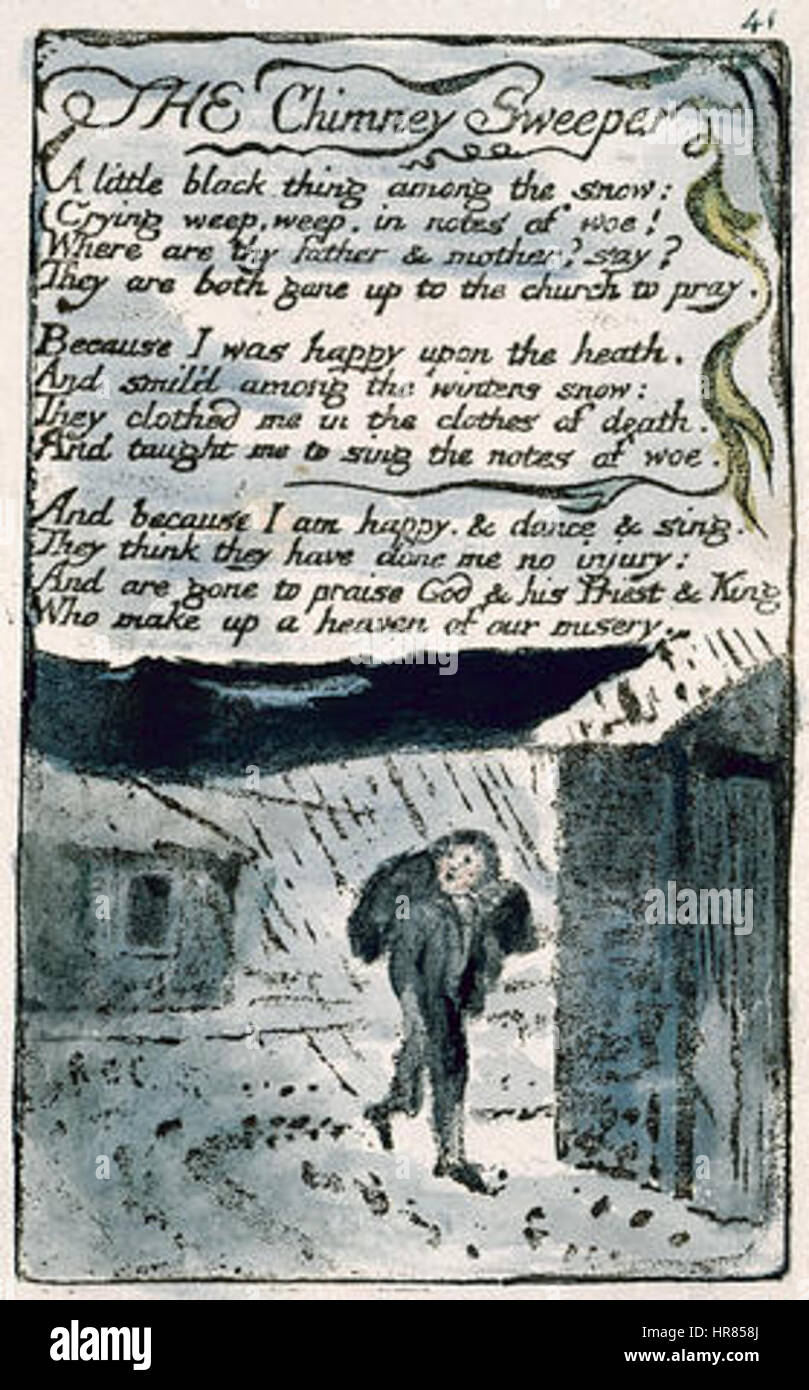 In William Blake’s 'The Chimney Sweeper,' from his 'Songs of Innocence ...