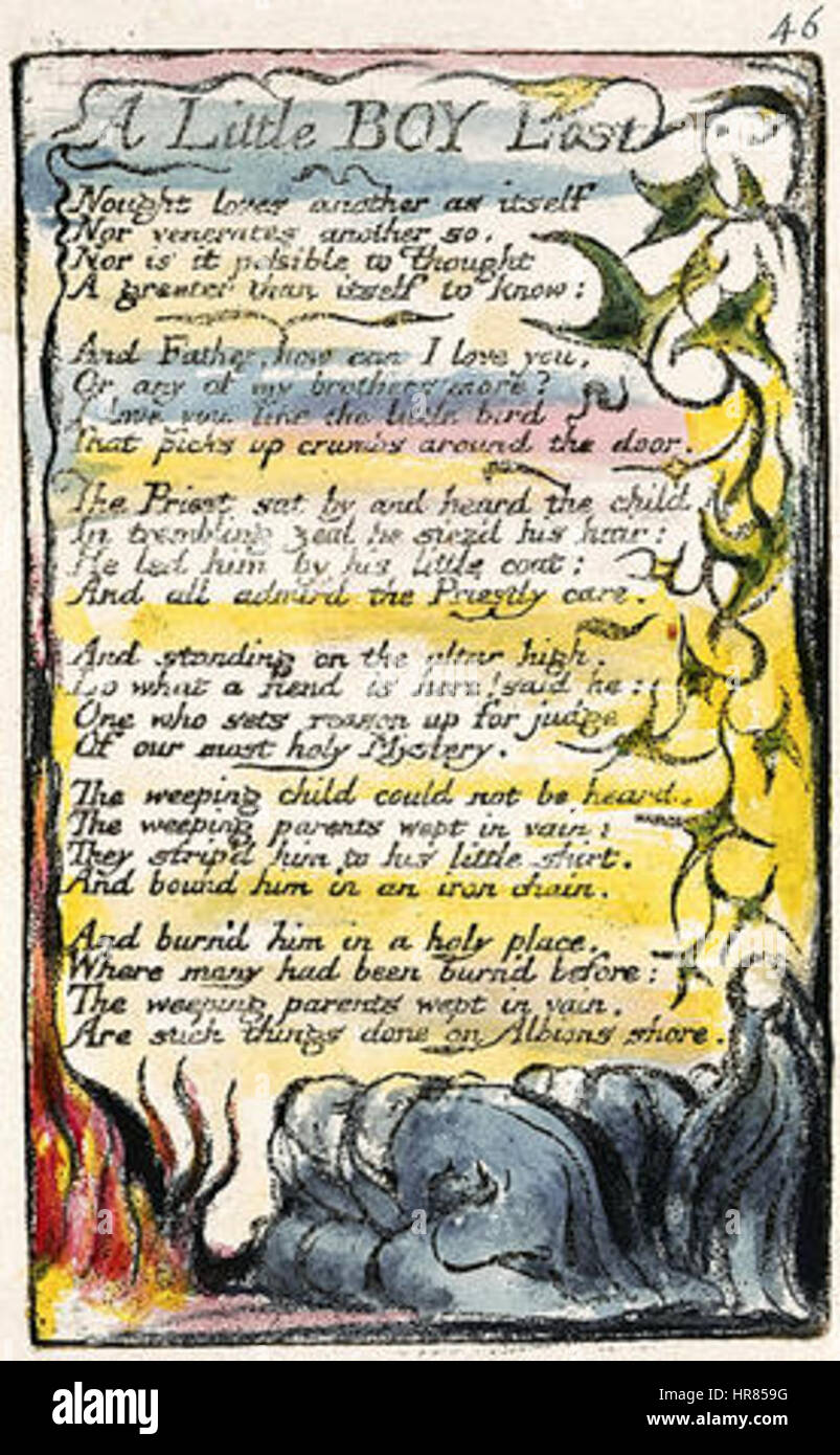 Songs of Innocence and of Experience, copy L, 1795 (Yale Center for British Art) object 46 A ...